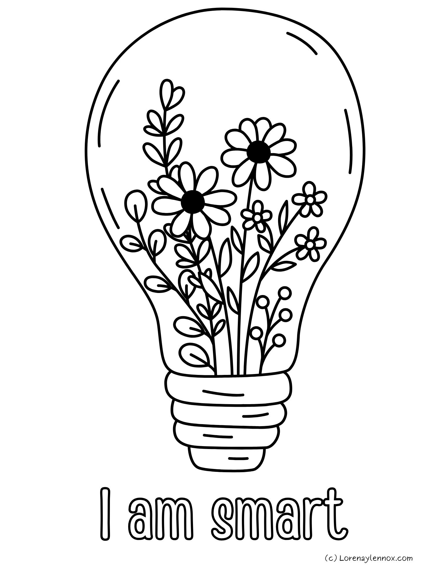 Empowerment Coloring Pages - Set of 9 Positive Affirmations for Mindful ...