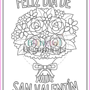 Valentine's Day Coloring Pages in Spanish - Etsy