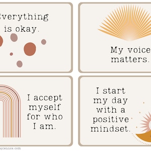 Bohemian-inspired Positive Affirmation Cards - Set of 40 Printable ...