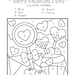 Valentine's Day Color by Number Printables (ENGLISH) - Etsy