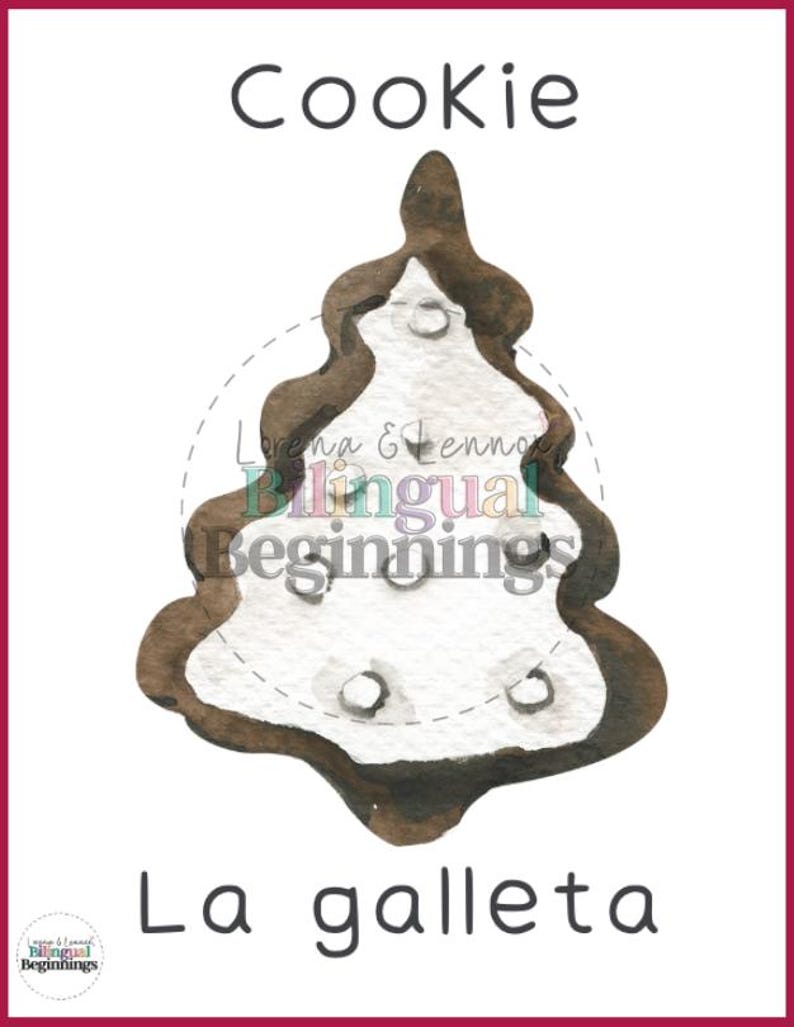 32 Bilingual Christmas Flashcards in Spanish - Etsy