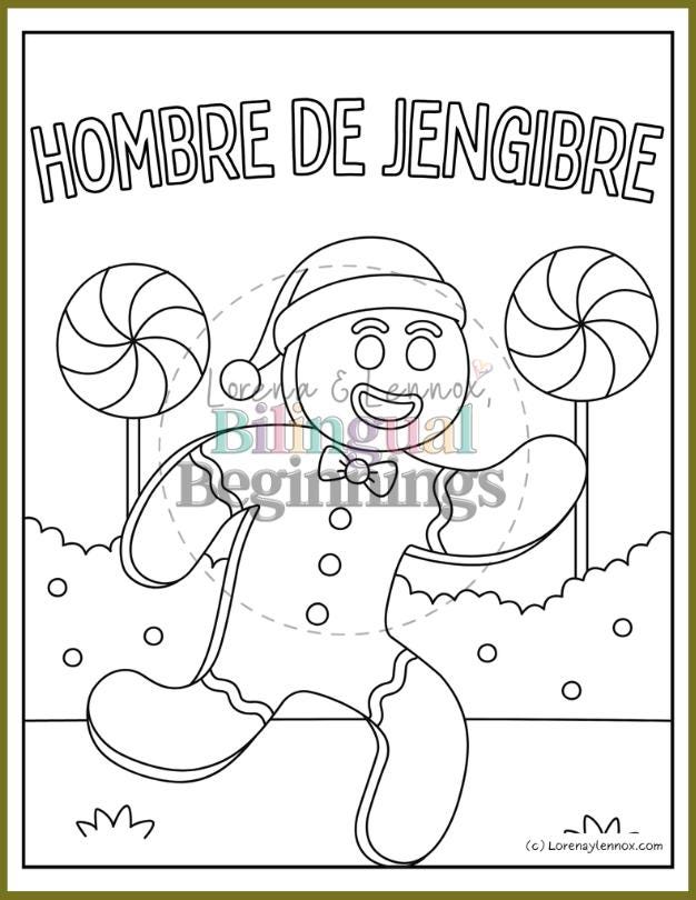 12 Christmas Coloring Pages in Spanish - Etsy