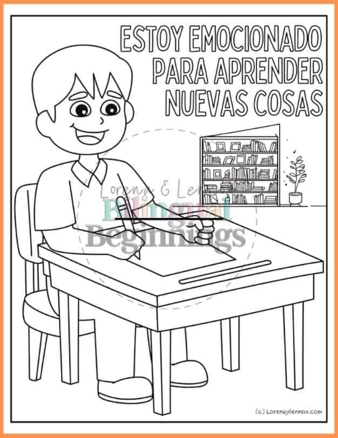 Back to School Coloring Pages in Spanish - Etsy