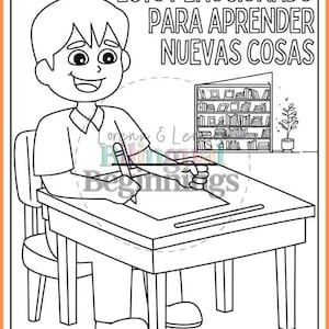 Back to School Coloring Pages in Spanish - Etsy