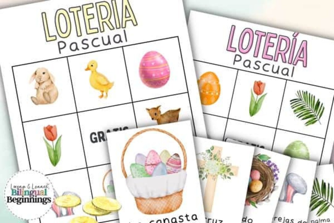 Easter Bingo for Kids in Spanish - Etsy