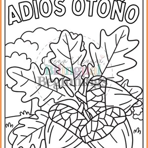 10 Thanksgiving Coloring Pages in Spanish - Etsy