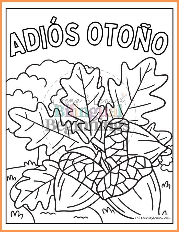 10 Thanksgiving Coloring Pages in Spanish - Etsy