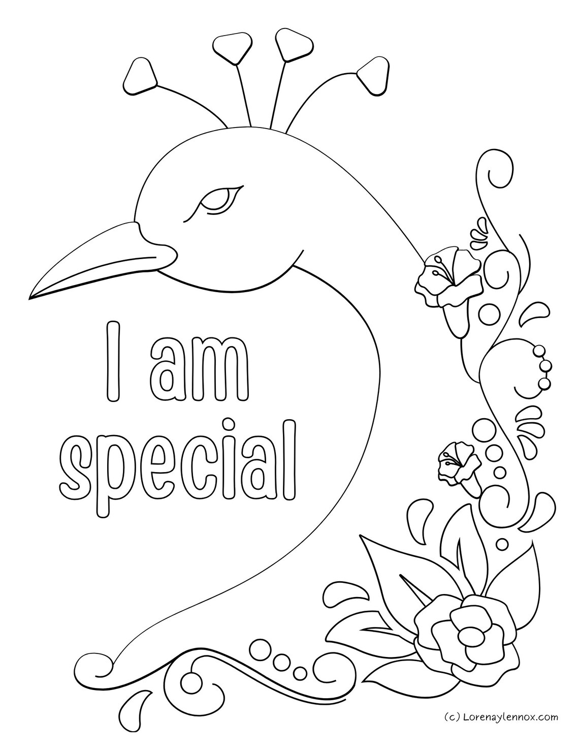 Empowerment Coloring Pages - Set of 9 Positive Affirmations for Mindful ...
