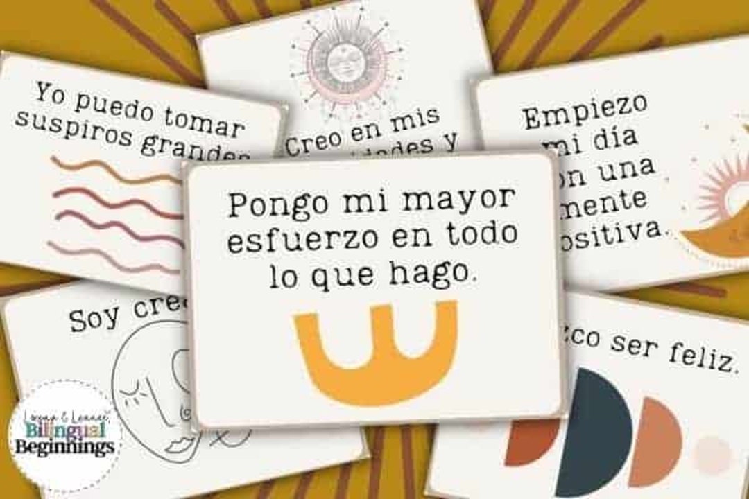 40 Printable Positive Affirmations in Spanish - Etsy