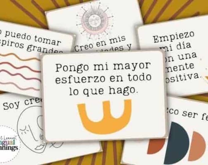 40 Printable Positive Affirmations in Spanish - Etsy
