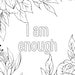 Empowerment Coloring Pages - Set of 9 Positive Affirmations for Mindful ...