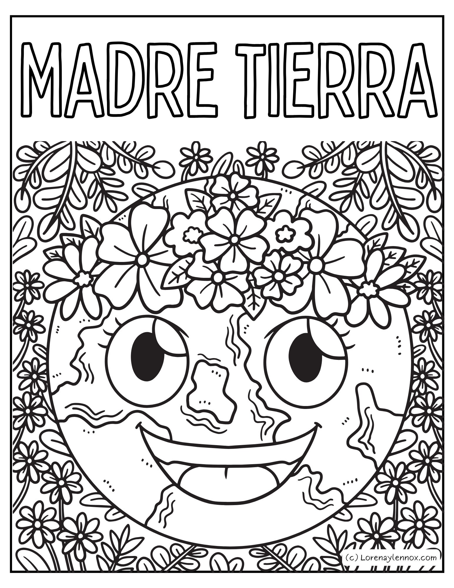 10 Earth Day Coloring Pages in Spanish - Etsy