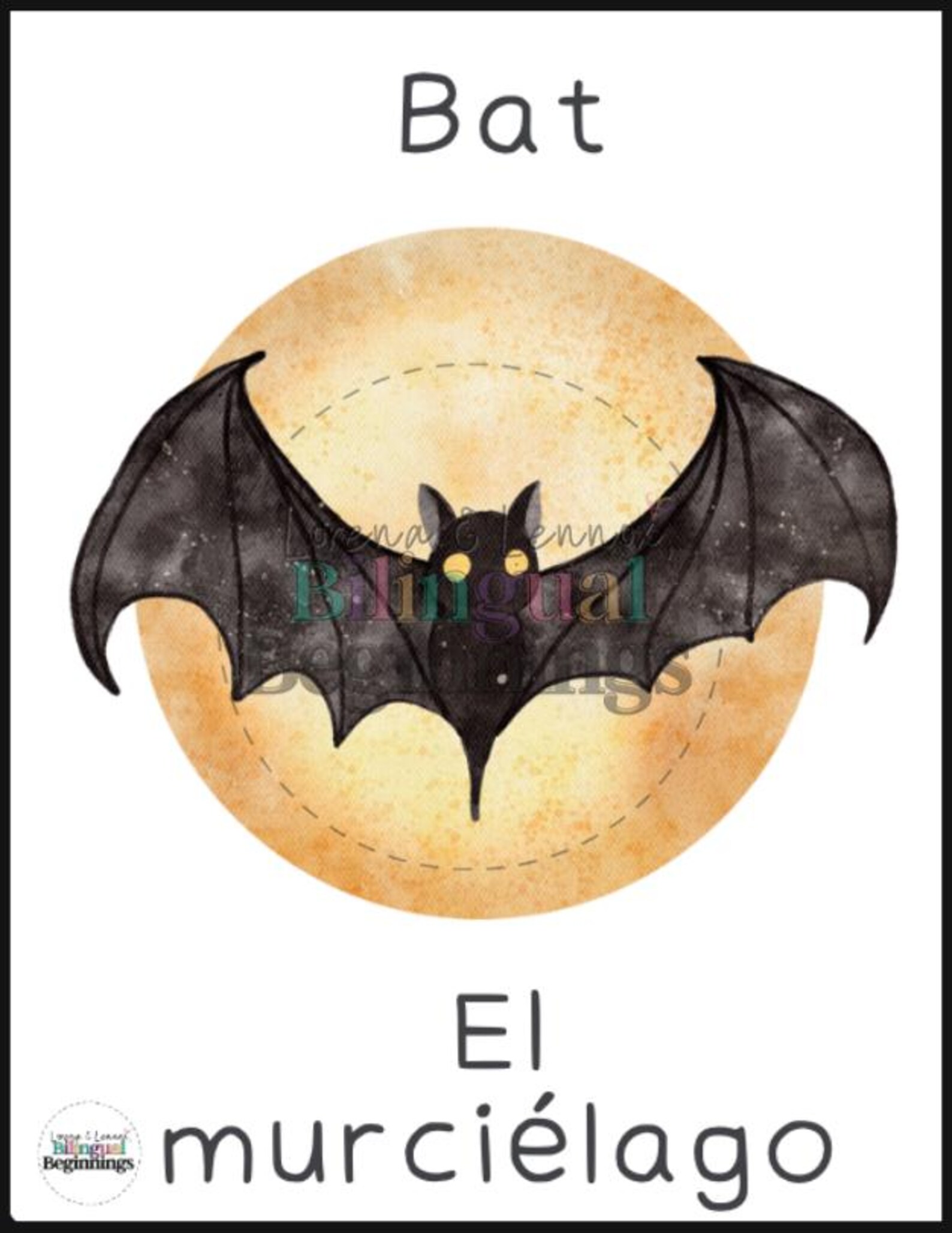 30 Bilingual Halloween Flashcards in Spanish and English | Halloween ...