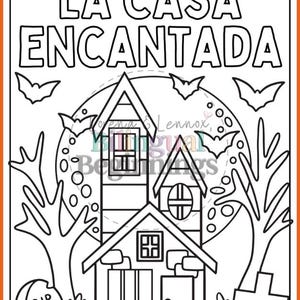 10 Halloween Coloring Pages in Spanish - Etsy