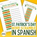 St. Patrick's Day Word Scramble in Spanish - Etsy