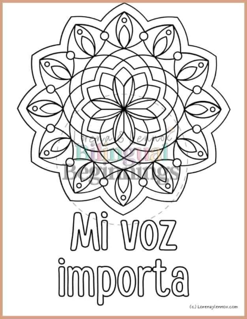 9 Positive Affirmations Coloring Pages for Kids in Spanish - Etsy UK