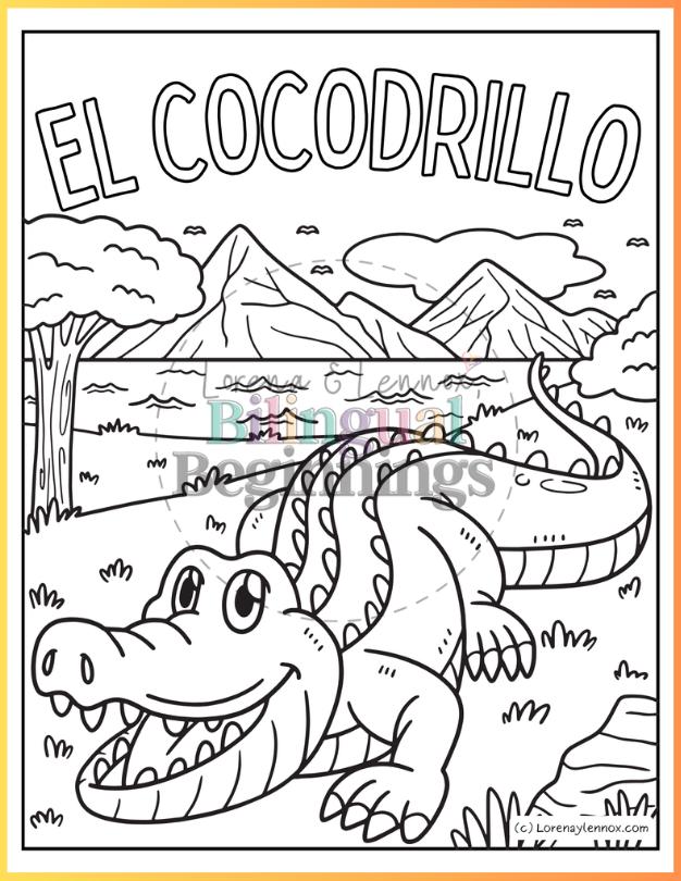 11 Zoo Animals Coloring Pages in Spanish - Etsy
