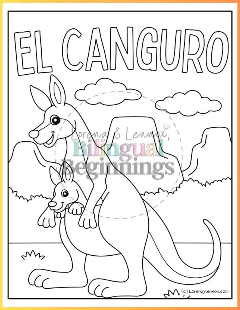 11 Zoo Animals Coloring Pages in Spanish - Etsy