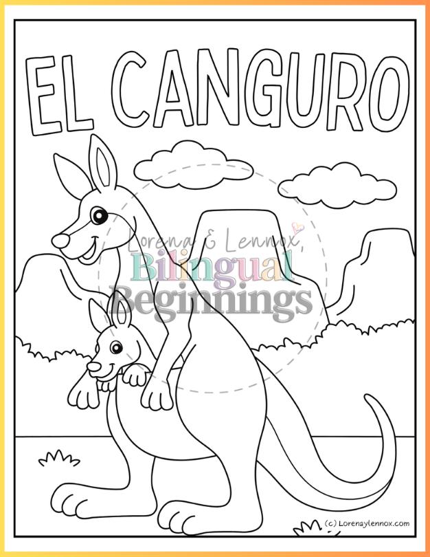 11 Zoo Animals Coloring Pages in Spanish - Etsy