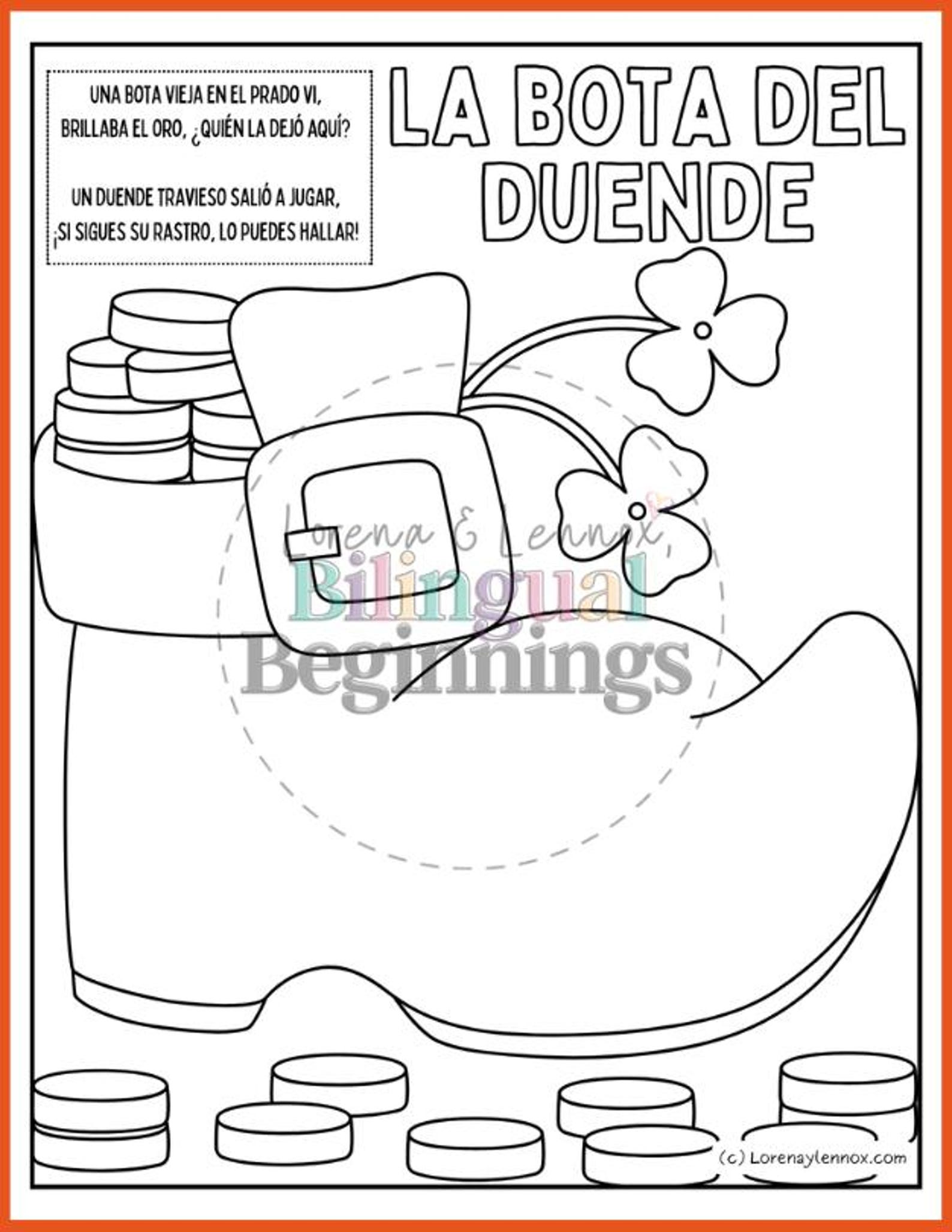 13 St. Patrick’s Day Coloring Pages in Spanish - Etsy