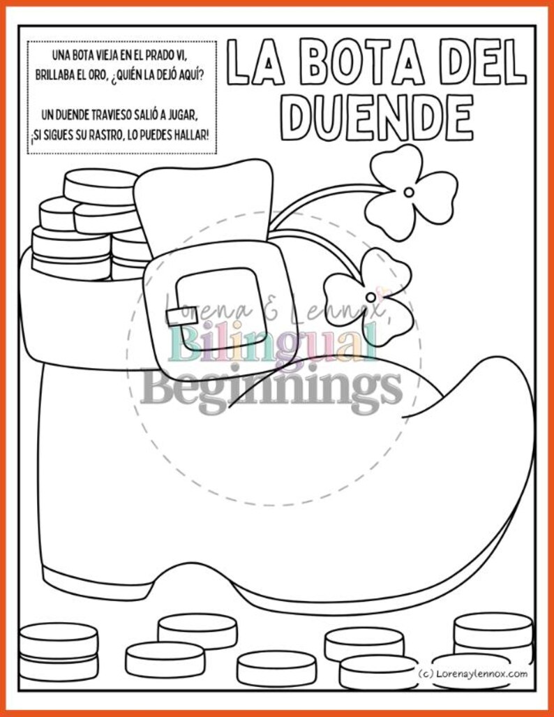 13 St. Patrick’s Day Coloring Pages in Spanish - Etsy