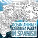 10 Ocean Animals Coloring Pages in Spanish - Etsy