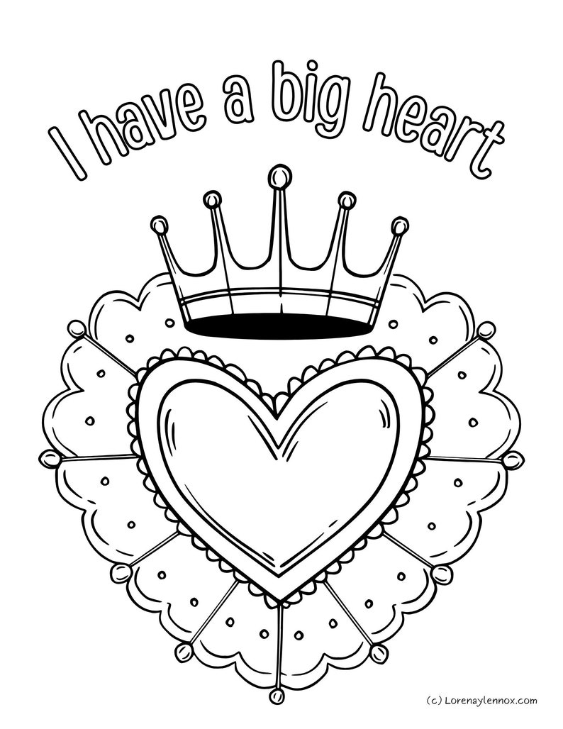 Empowerment Coloring Pages - Set of 9 Positive Affirmations for Mindful ...