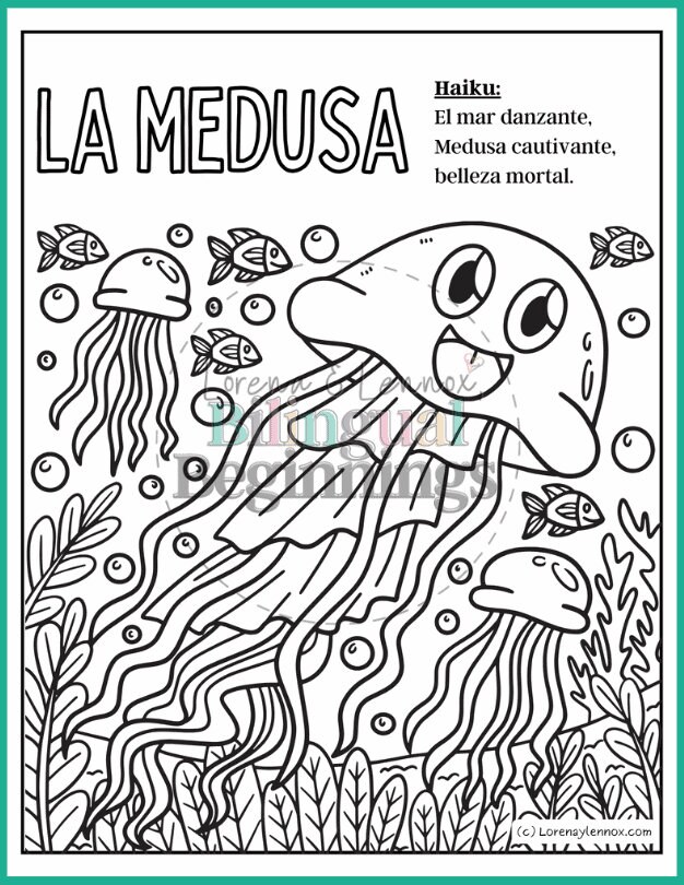 10 Ocean Animals Coloring Pages in Spanish - Etsy