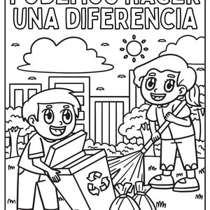 10 Earth Day Coloring Pages in Spanish - Etsy