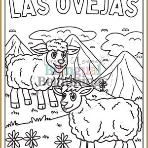 Farm Animal Coloring Pages in Spanish - Set of 10 - Etsy UK