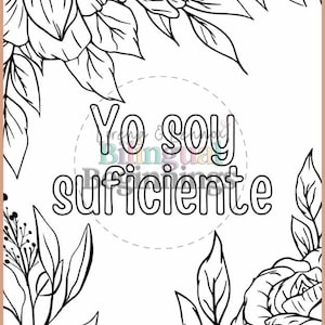 9 Positive Affirmations Coloring Pages for Kids in Spanish - Etsy UK
