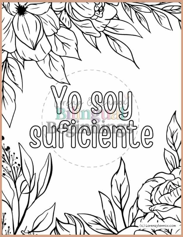 9 Positive Affirmations Coloring Pages for Kids in Spanish - Etsy