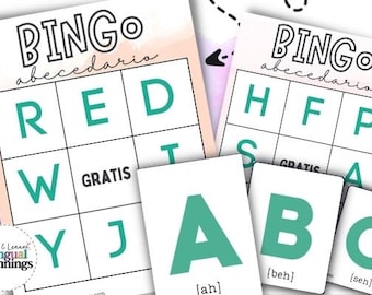 Lotería Abecedario en Español para Imprimir / Spanish Alphabet Bingo to ...