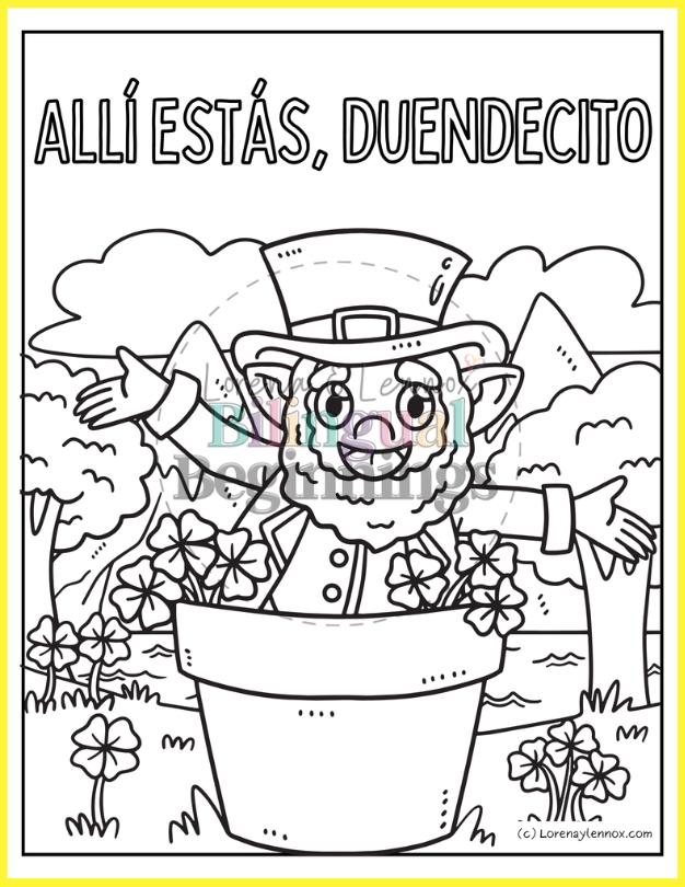 13 St. Patrick’s Day Coloring Pages in Spanish - Etsy