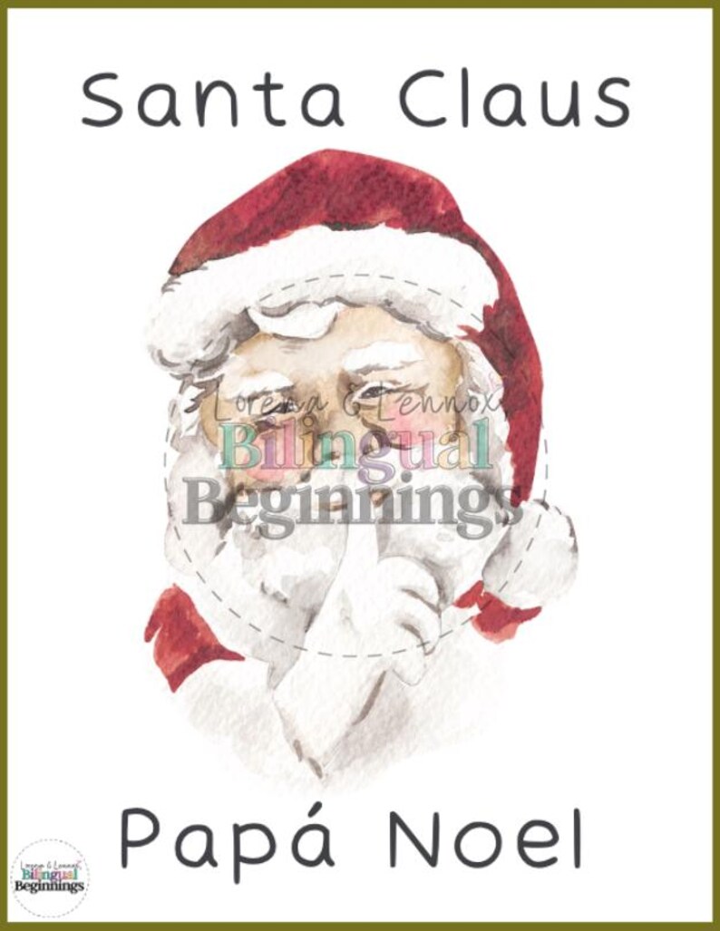 32 Bilingual Christmas Flashcards in Spanish - Etsy