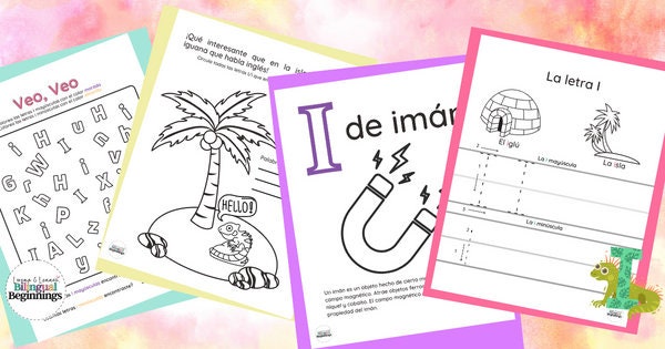 Four Letter I Printable PDF Activities in Spanish - Etsy