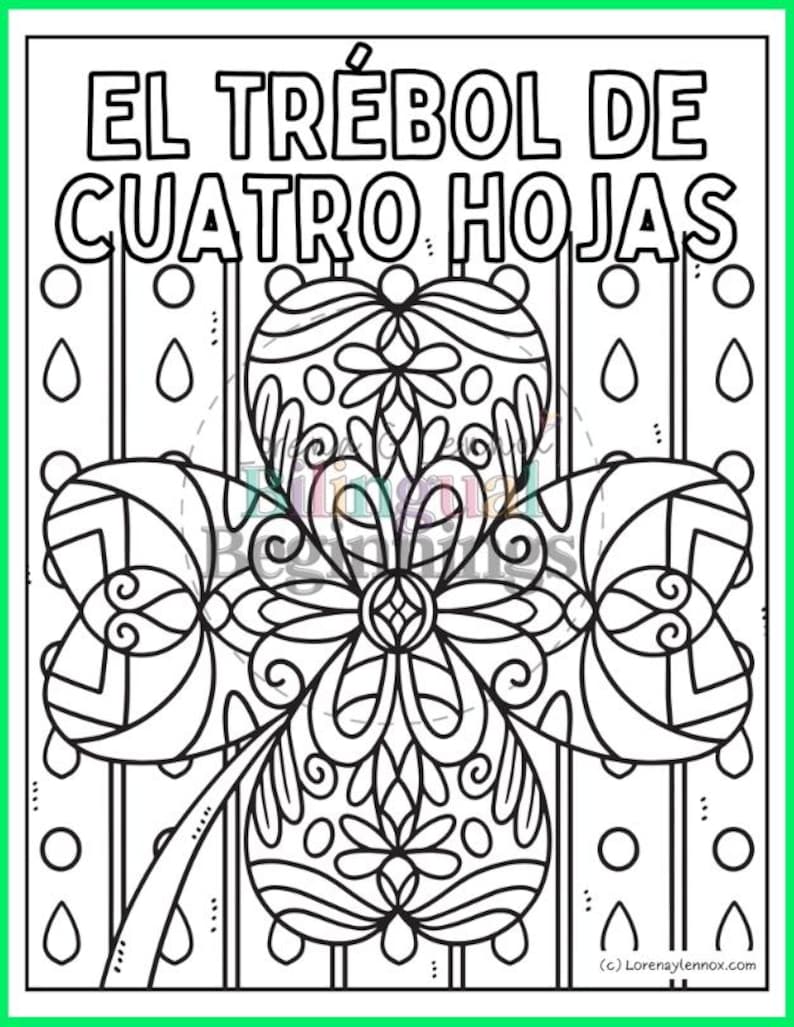 13 St. Patrick’s Day Coloring Pages in Spanish - Etsy