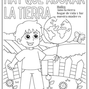 10 Earth Day Coloring Pages in Spanish - Etsy
