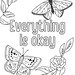 Empowerment Coloring Pages - Set of 9 Positive Affirmations for Mindful ...