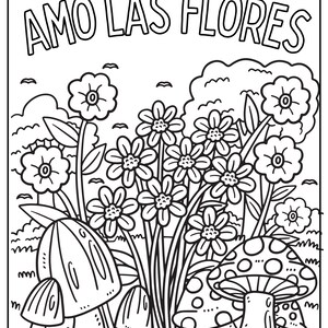 11 Spring Coloring Pages in Spanish - Etsy