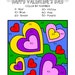 Valentine's Day Color by Number Printables (ENGLISH) - Etsy