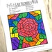 Flower Color by Number Coloring Pages in SPANISH - Etsy