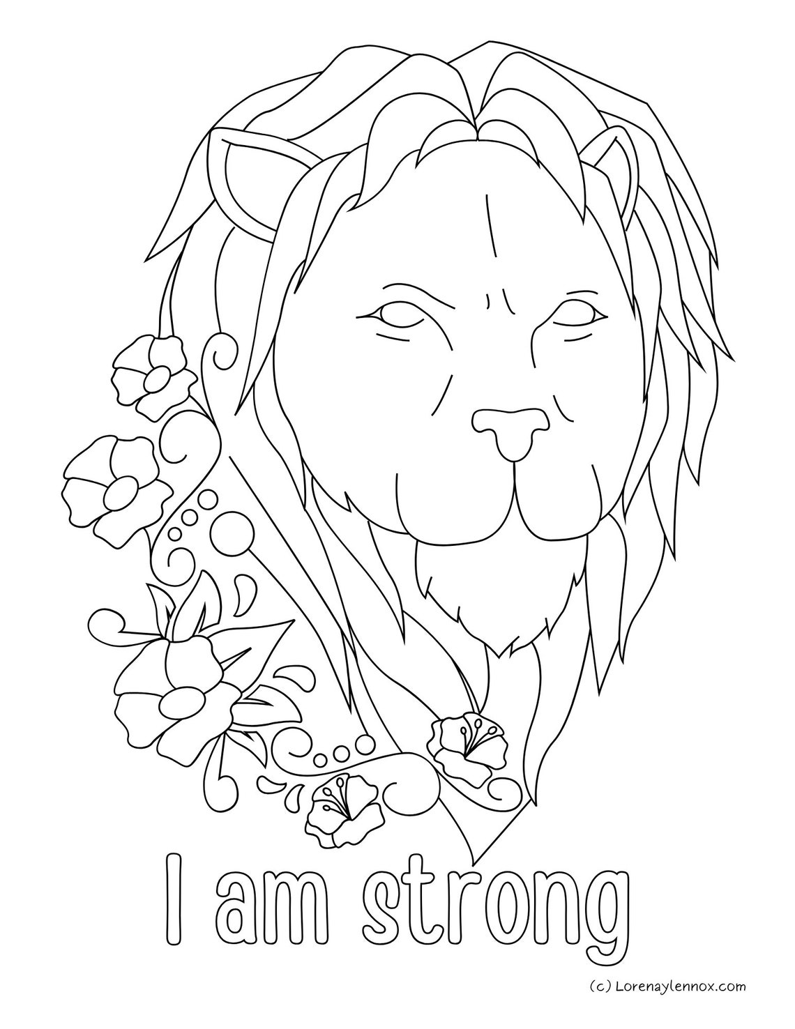 Empowerment Coloring Pages - Set of 9 Positive Affirmations for Mindful ...