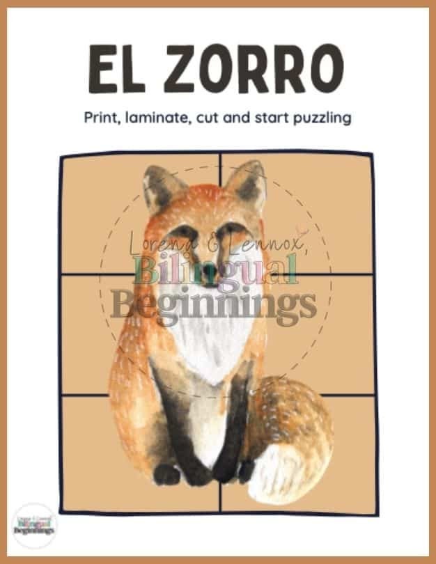 Forest Animals Printable Worksheets and Flash Cards in Spanish - Etsy