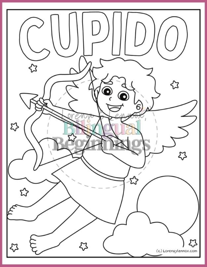 Valentine's Day Coloring Pages in Spanish - Etsy