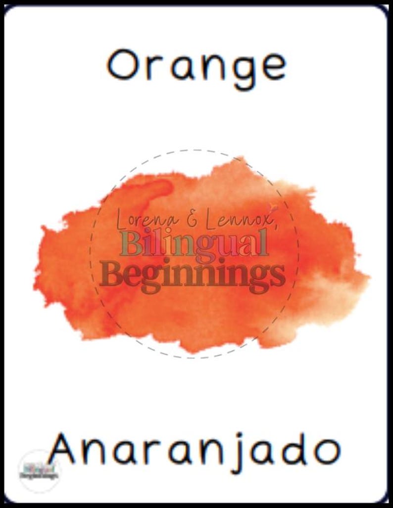 13 Bilingual Spanish english Color Flashcards in Spanish - Etsy