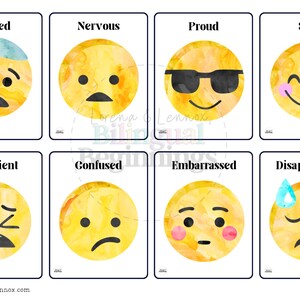 Set of 24 Emotions Flashcards for Kids - Etsy