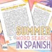 Summer Word Search in Spanish - Etsy