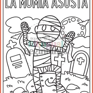 10 Halloween Coloring Pages in Spanish - Etsy