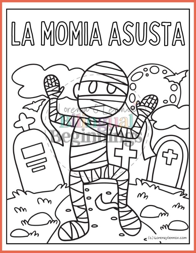 10 Halloween Coloring Pages in Spanish - Etsy